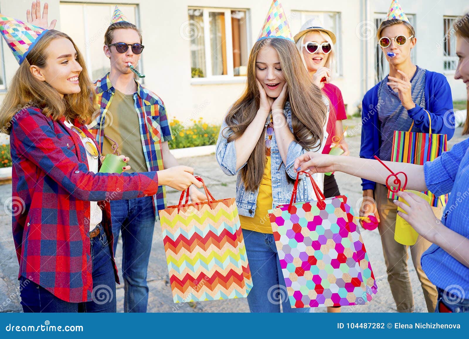 Teens having a party stock photo. Image of smiling, entertainment ...
