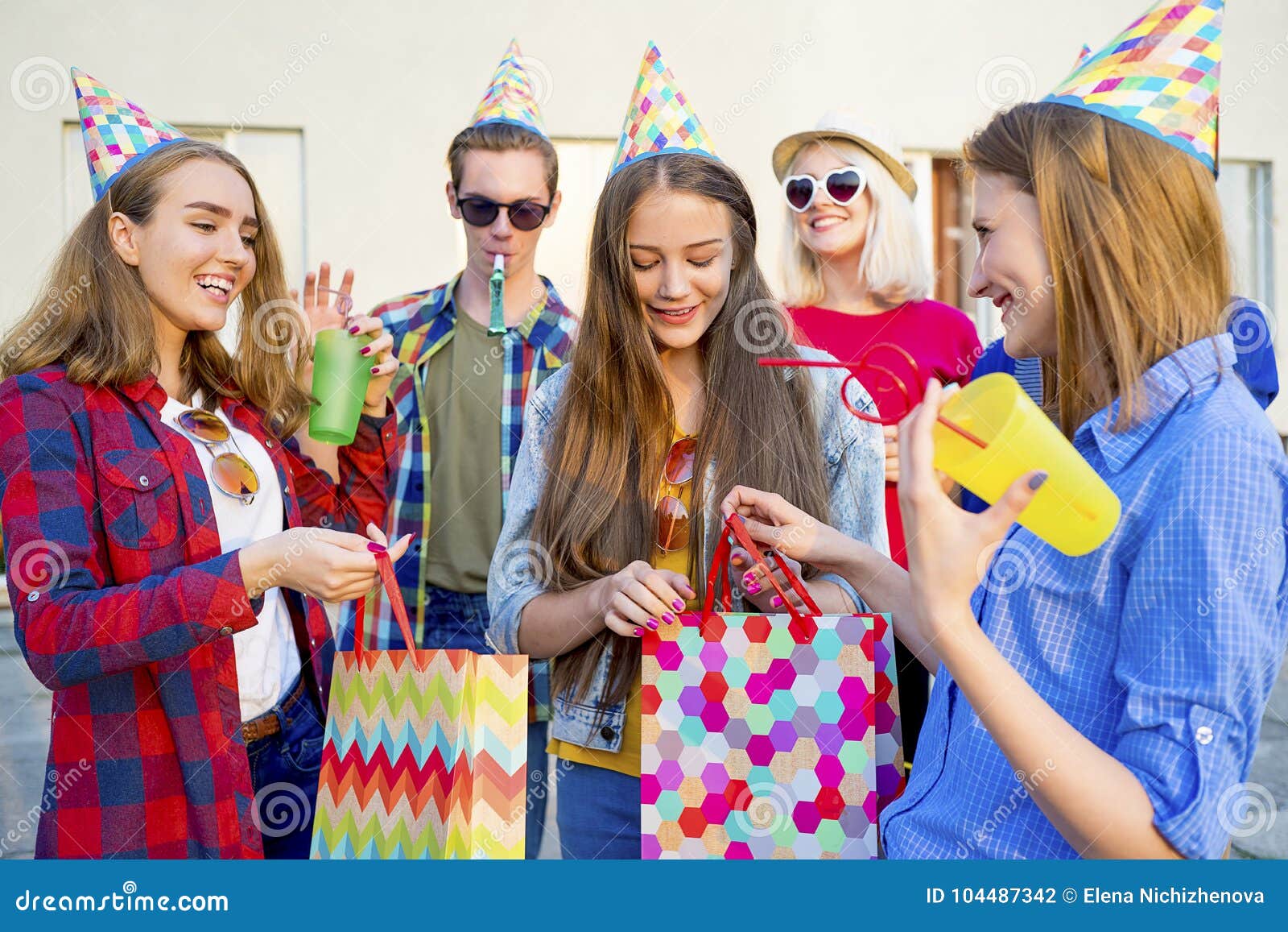 Teens having a party stock photo. Image of friends, school - 104487342