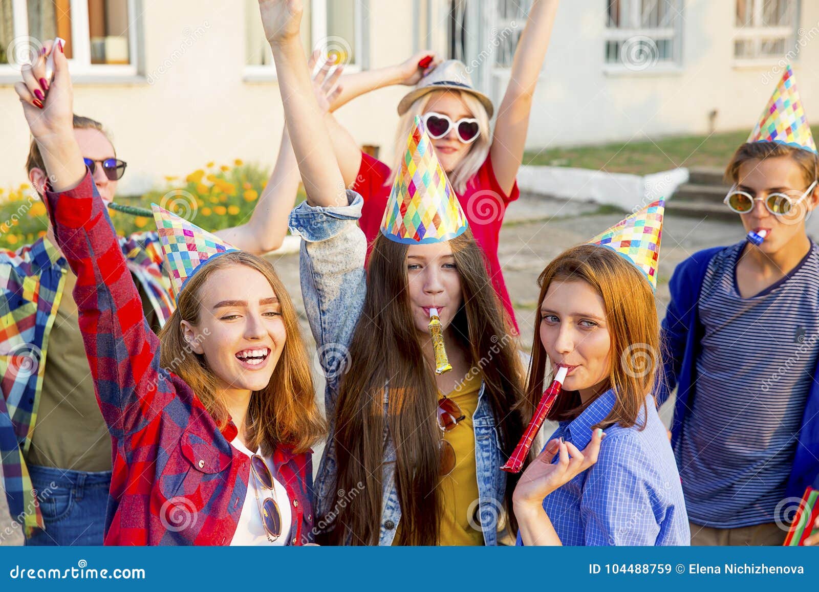 Teens having a party stock image. Image of happiness - 104488759