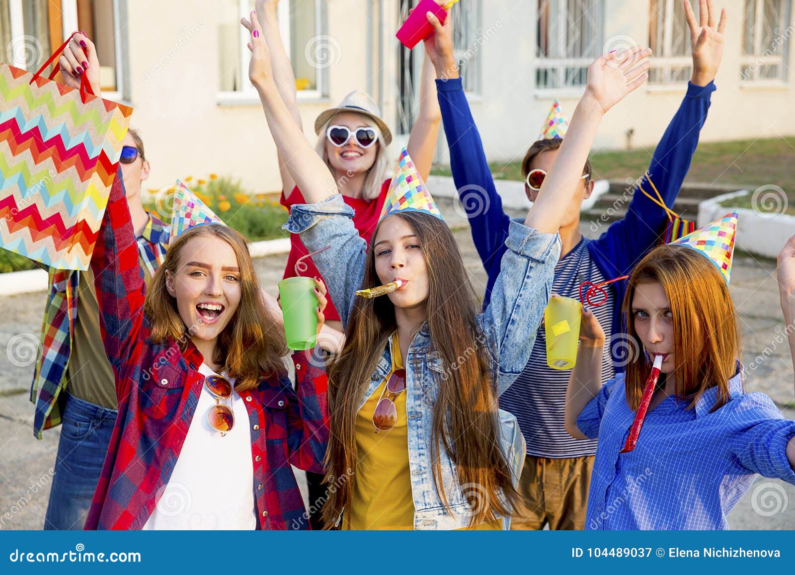 Teens having a party stock image. Image of students - 104489037
