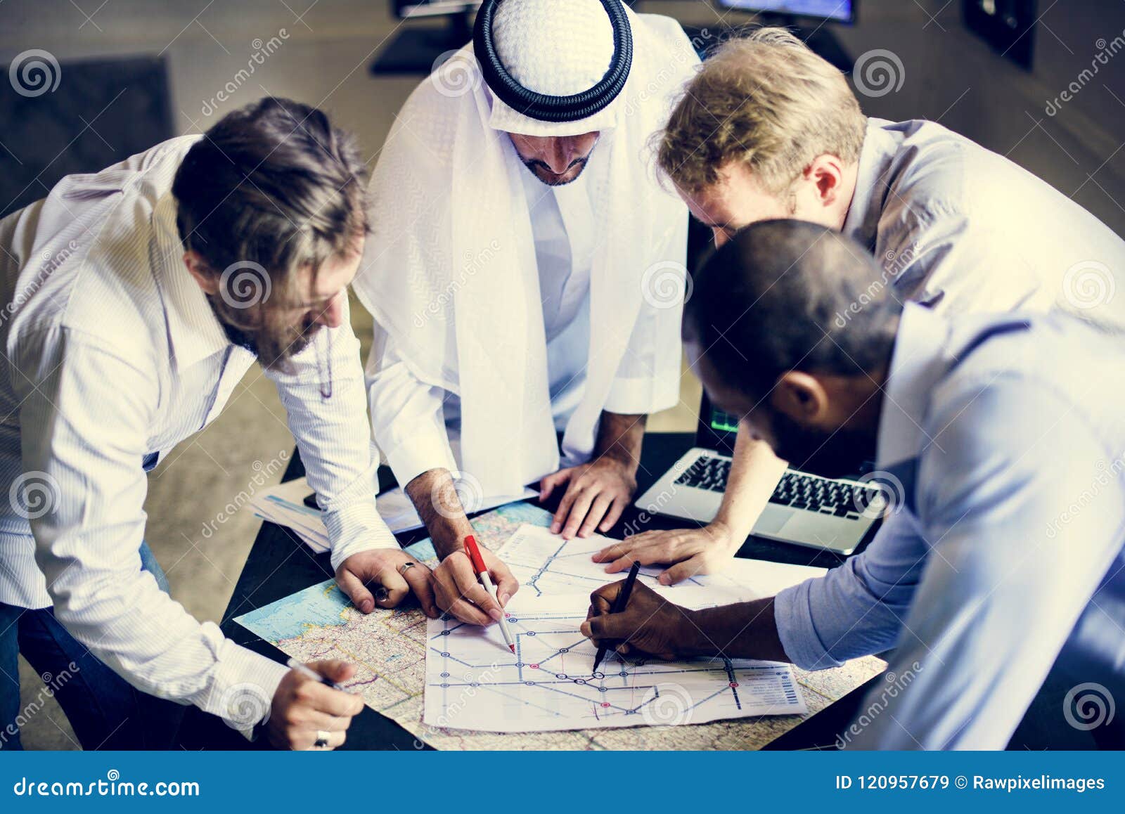 Group of Terrorist Planning for Criminal Stock Image - Image of kufiya ...