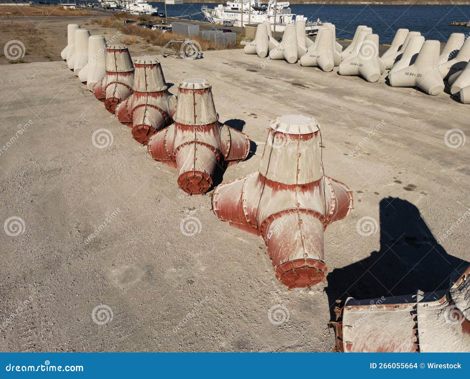 Group of Tetrapods at the Seashore in Japan on a Sunny Day Stock Photo ...