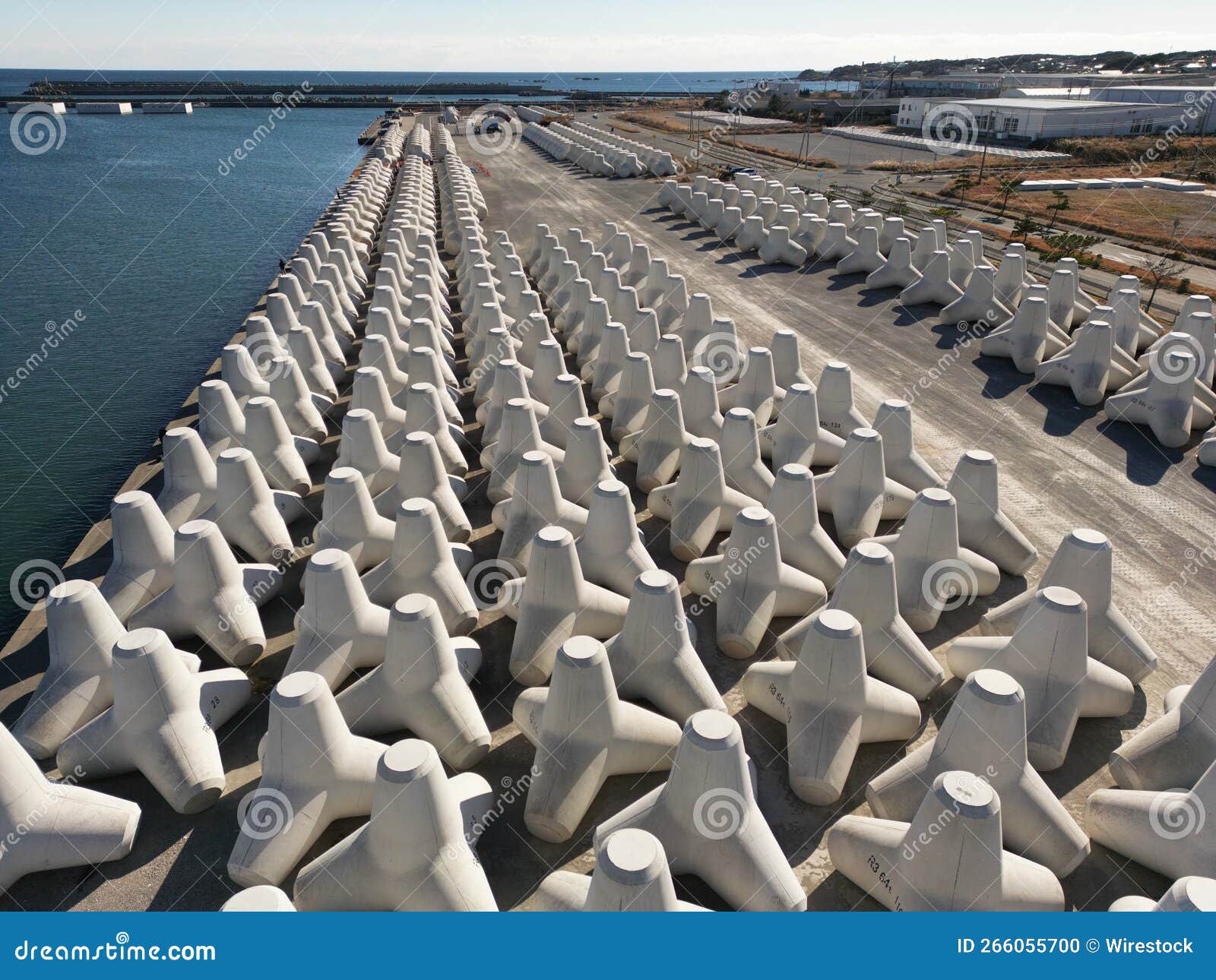 Group of Tetrapods at the Seashore in Japan on a Sunny Day Stock Photo ...