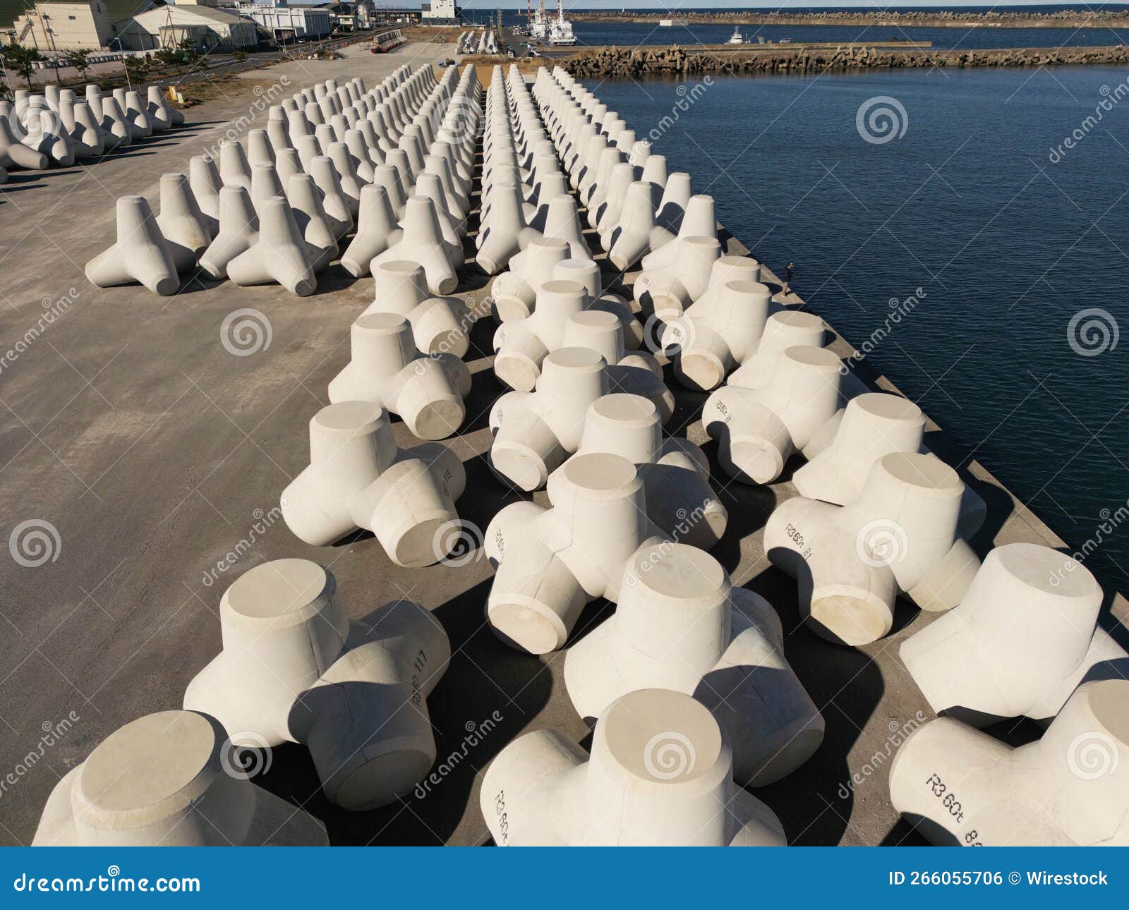 Group of Tetrapods at the Seashore in Japan on a Sunny Day Stock Photo ...