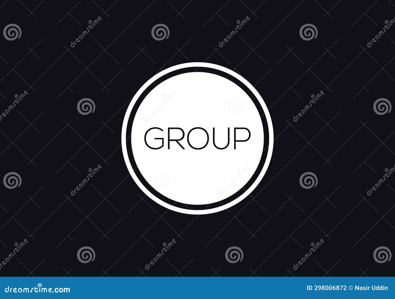 Group Text Vector Template. Abstract Text Circle Design Stock Vector ...