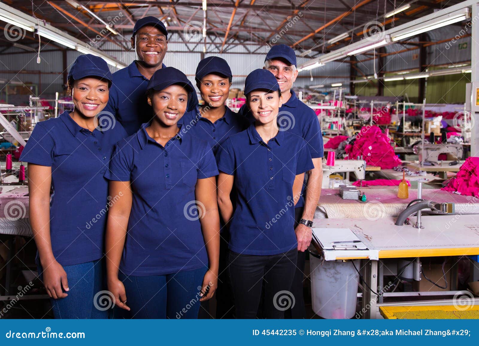 Group textile workers stock image. Image of colleagues - 45442235