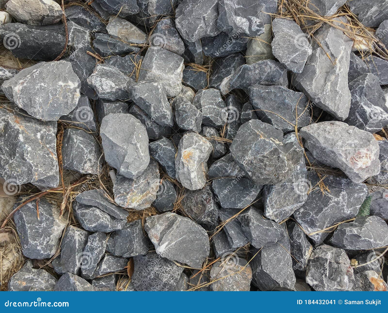 Group of Textured Stone Piles on the Ground Stock Image - Image of pile ...