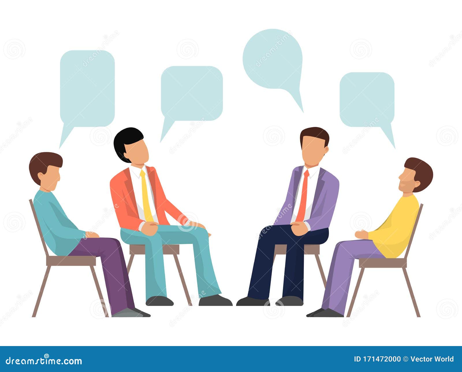 Group Therapy Concept. Psychotherapy in Groups Design Vector ...