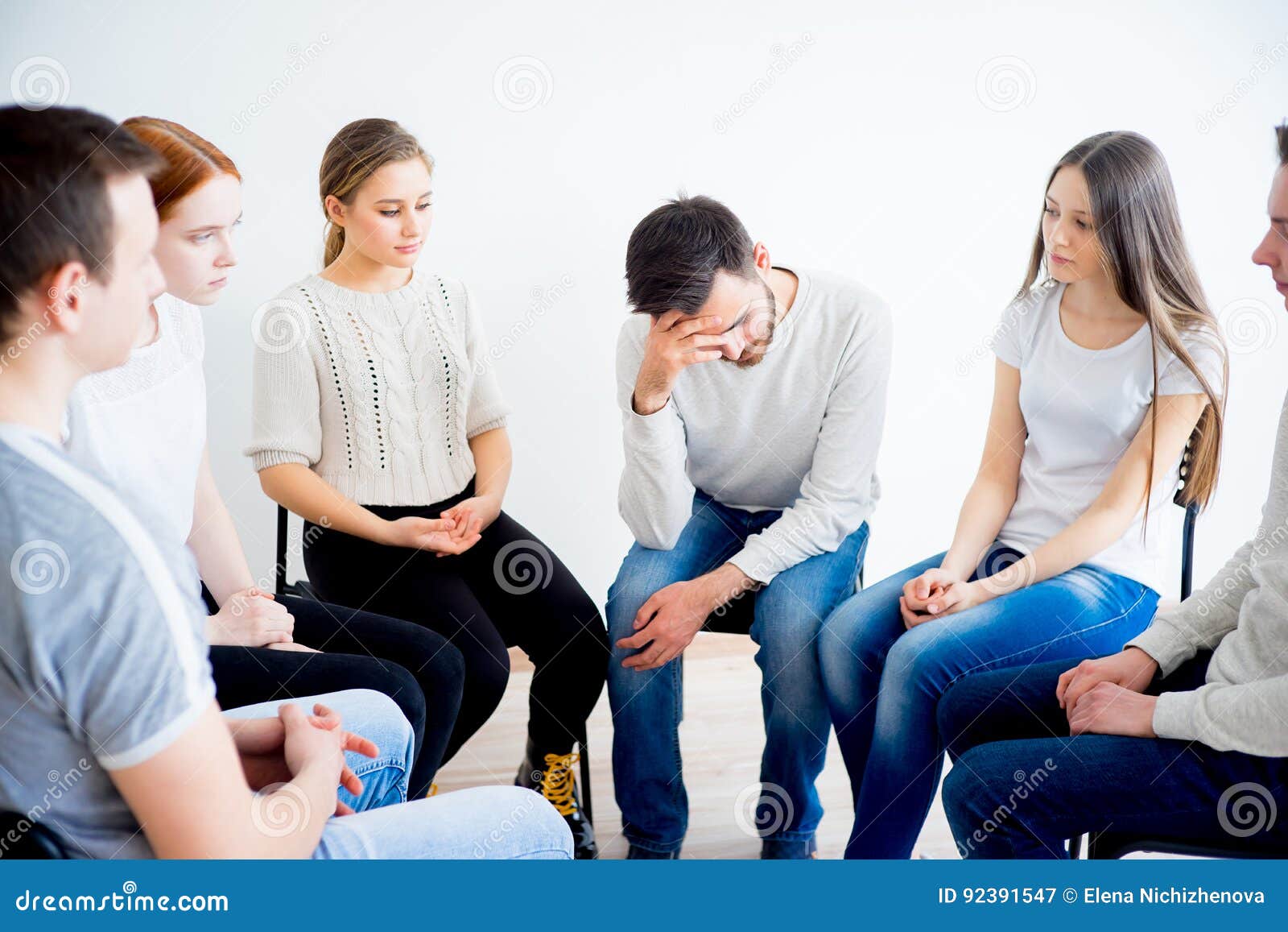 Group therapy in session stock image. Image of meeting - 92391547
