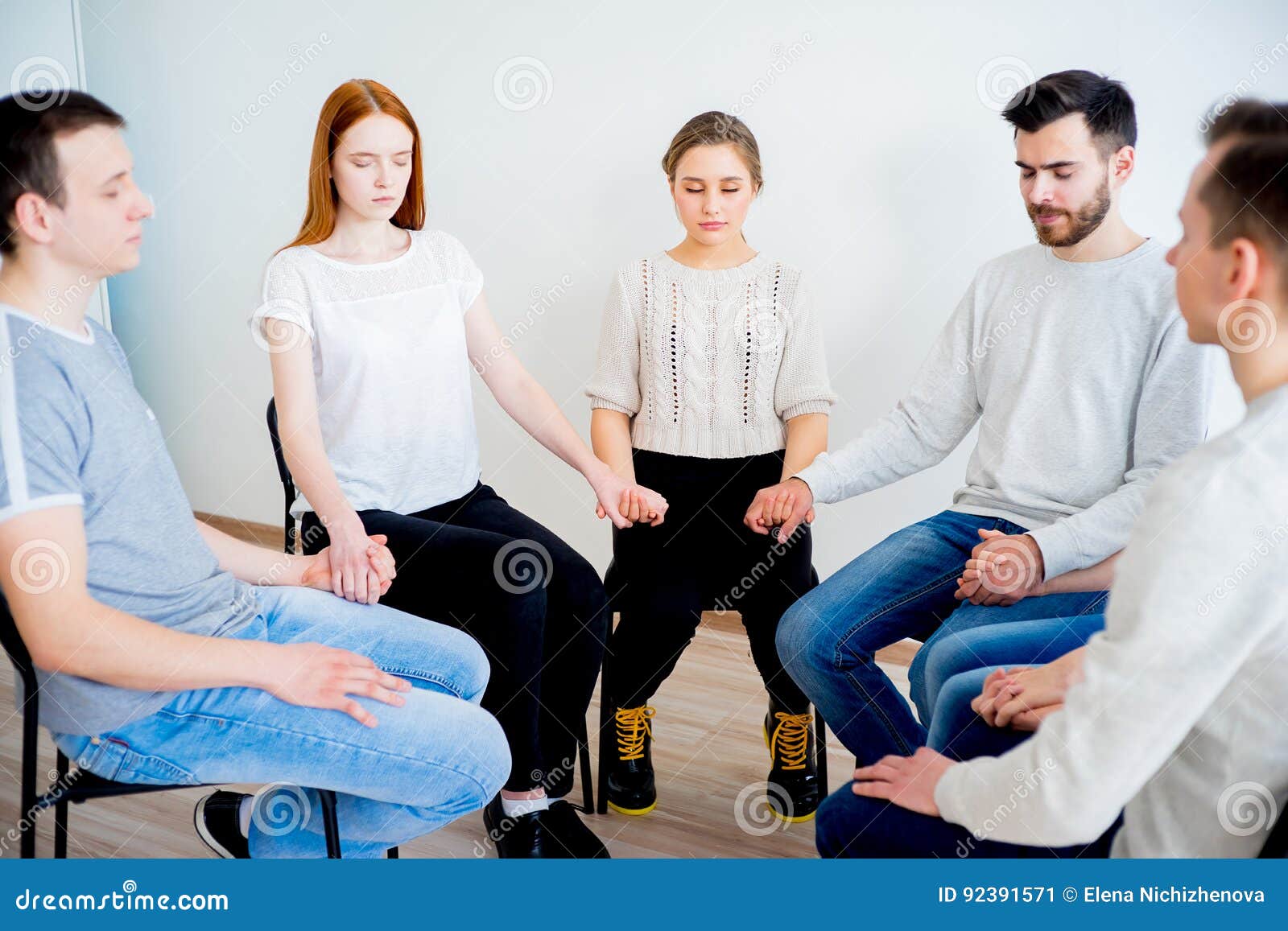 Group therapy in session stock image. Image of listening - 92391571