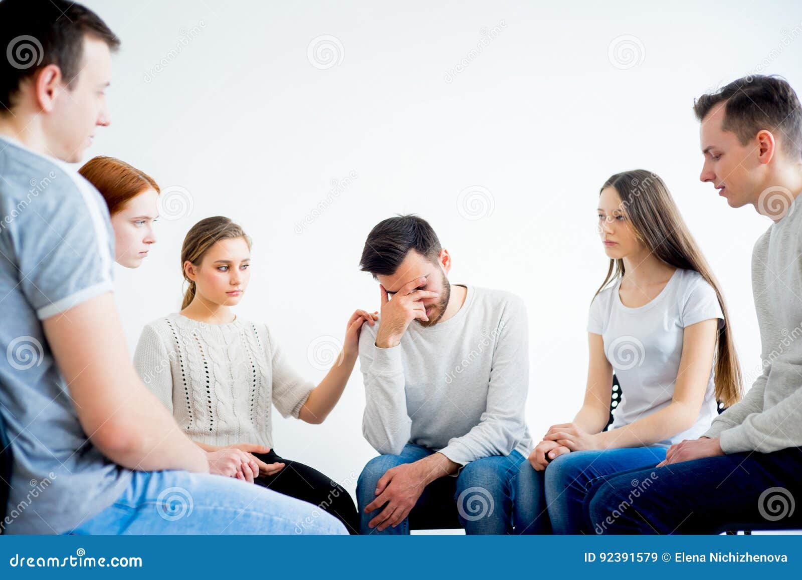 Group therapy in session stock image. Image of problem - 92391579