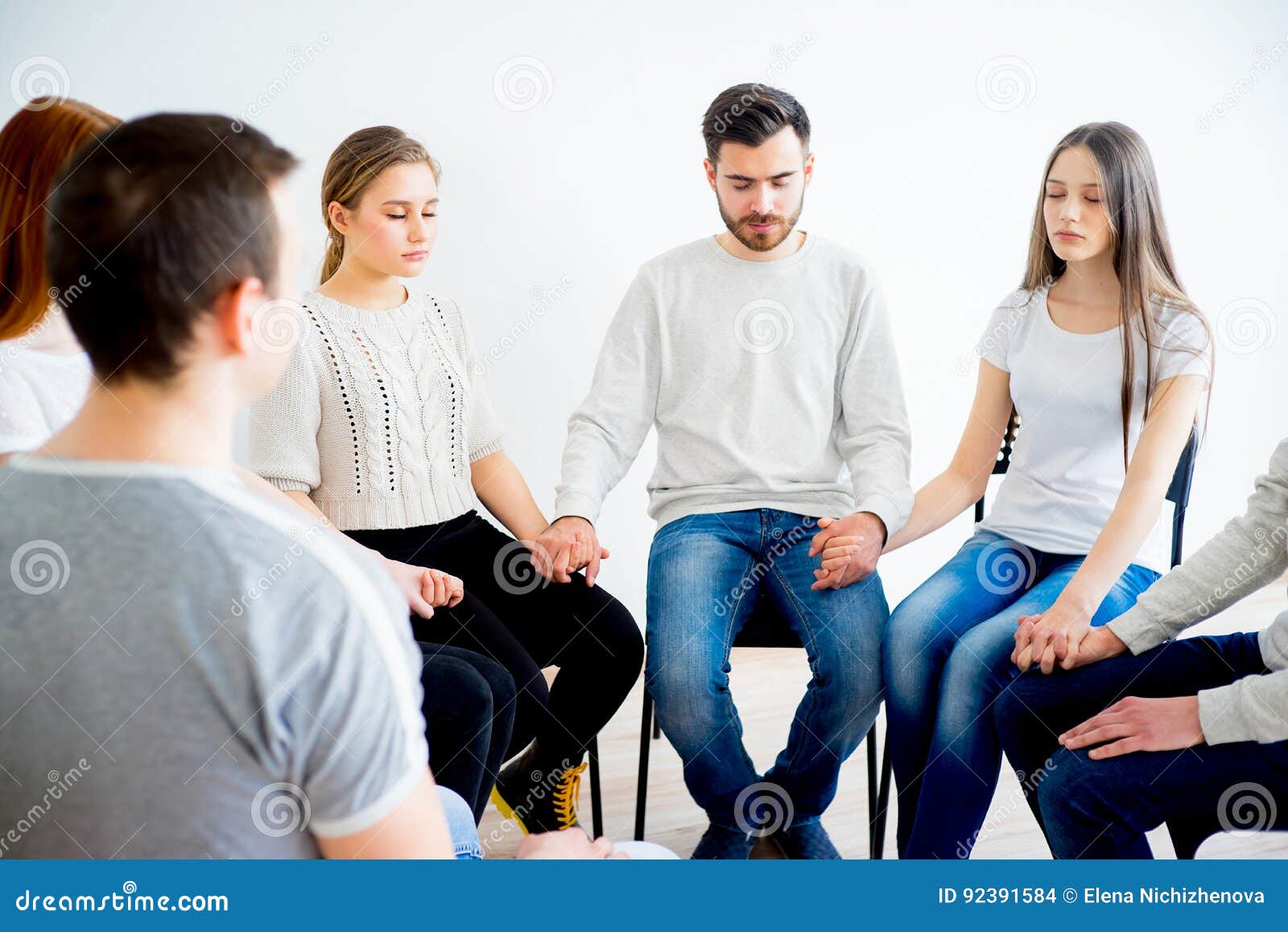 Group therapy in session stock photo. Image of psychiatrist - 92391584