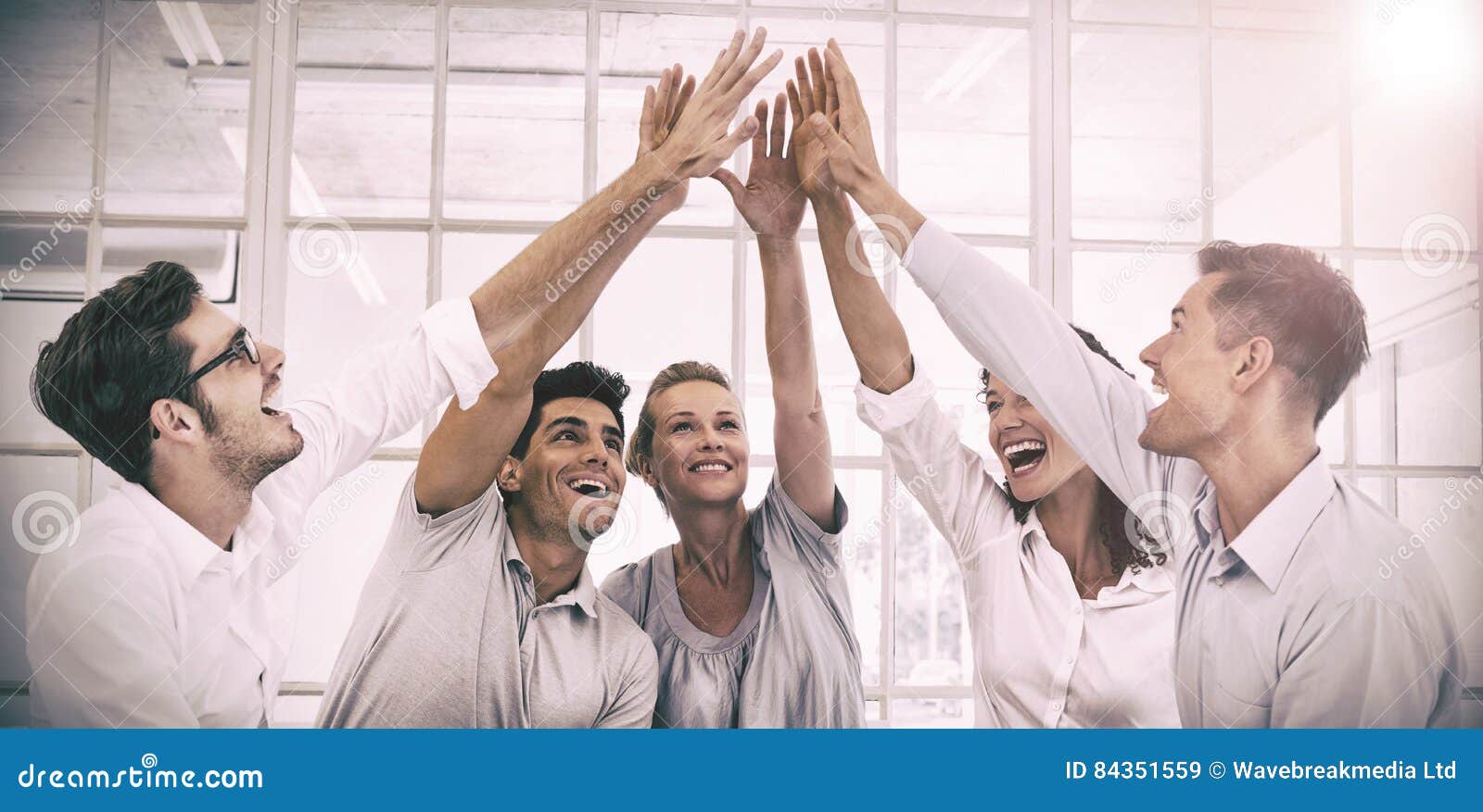 Group Therapy in Session Sitting in a Circle High Fiving Stock Image ...