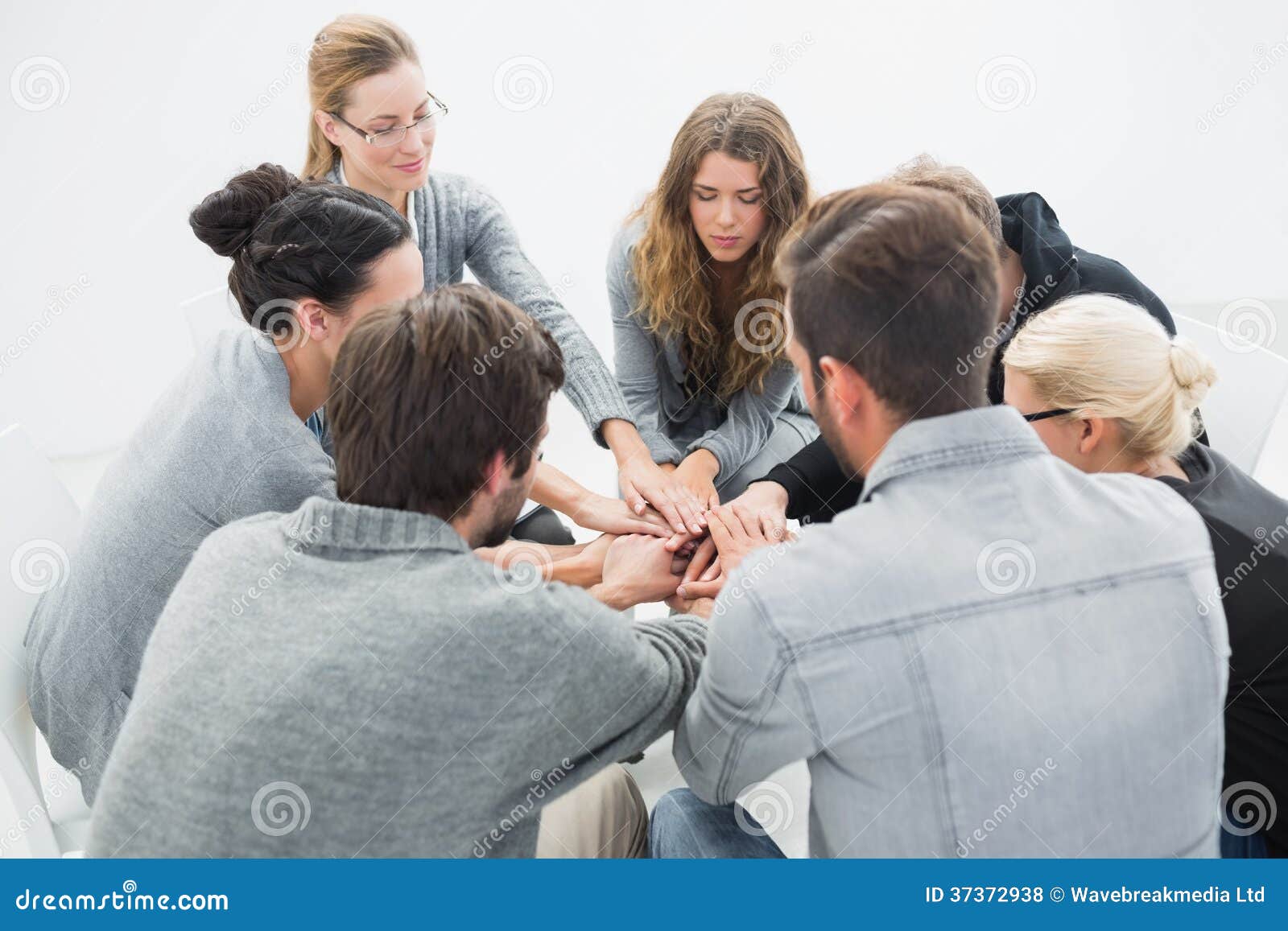 Group Therapy in Session Sitting in a Circle Stock Photo - Image of ...
