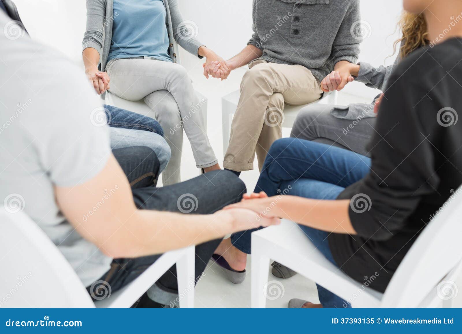 Group Therapy in Session Sitting in a Circle Stock Image - Image of ...