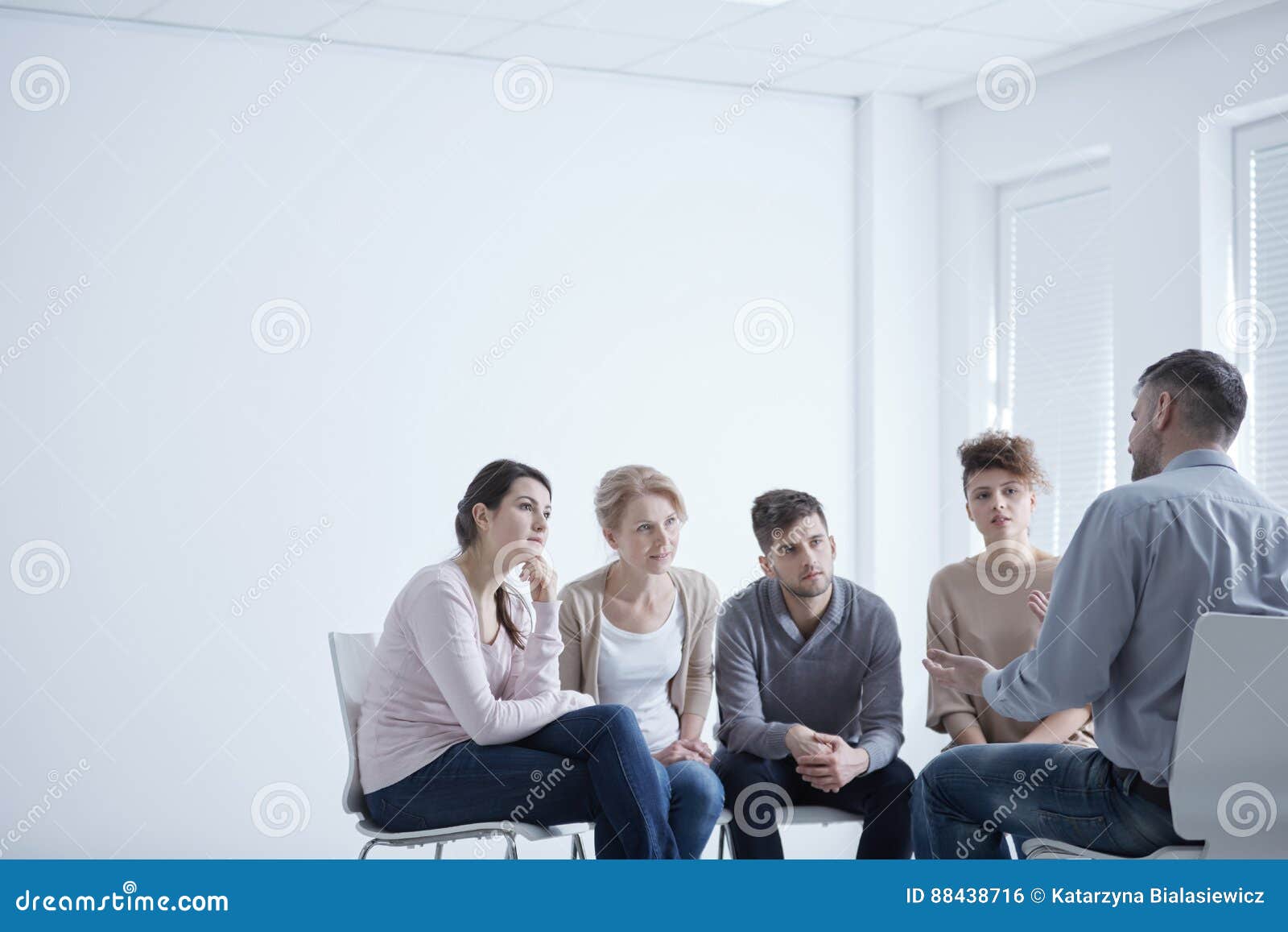 Group Therapy for Social Anxiety Stock Photo - Image of mental ...