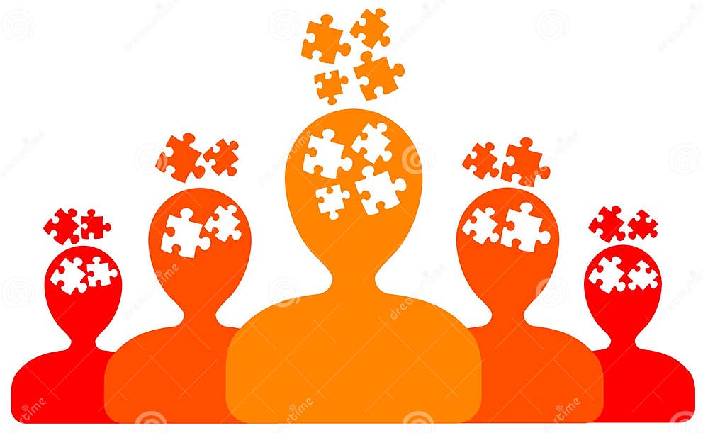 Group thinking stock illustration. Illustration of contacts - 34372414