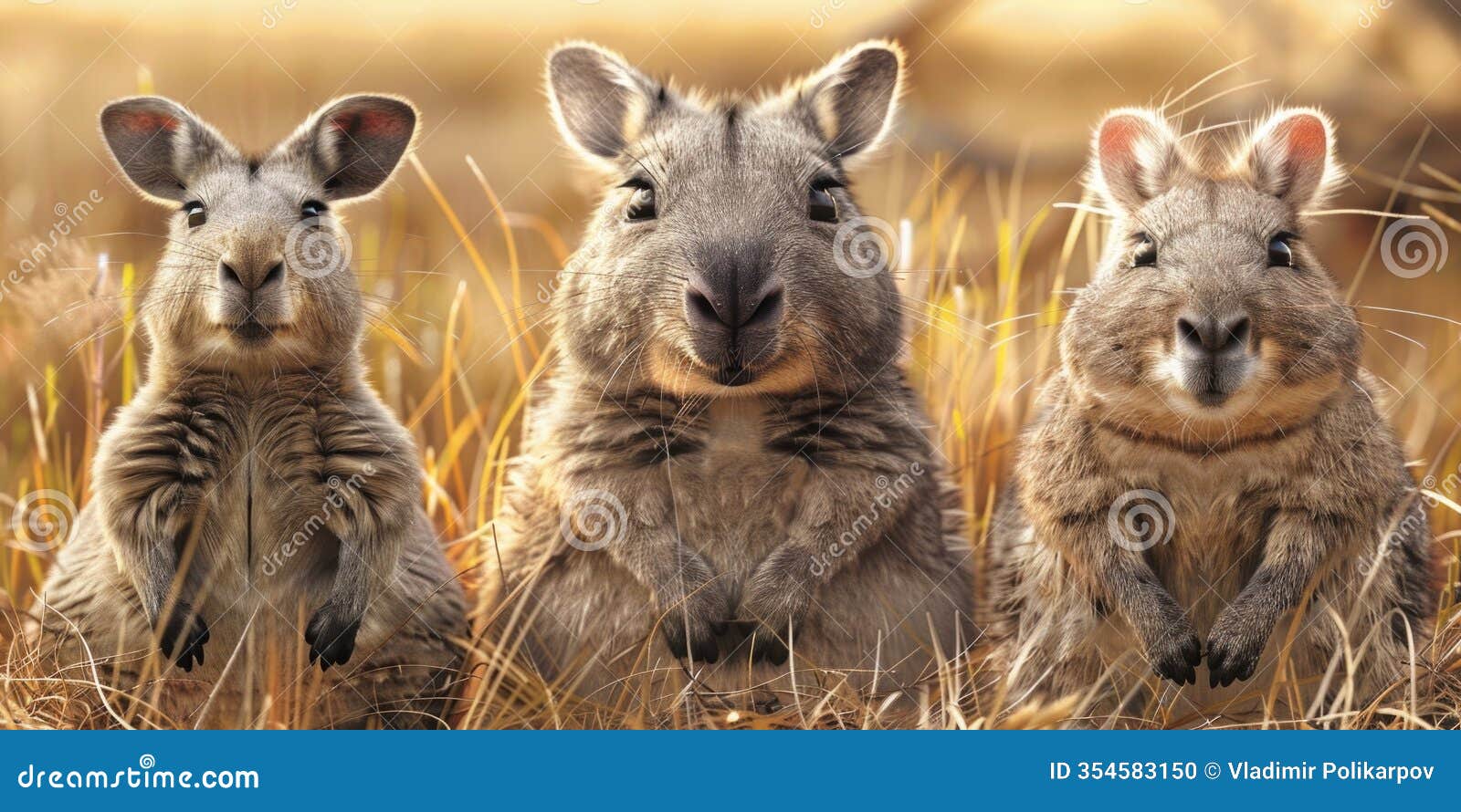 A Group of Three Animals Standing Side by Side. Suitable for Various ...