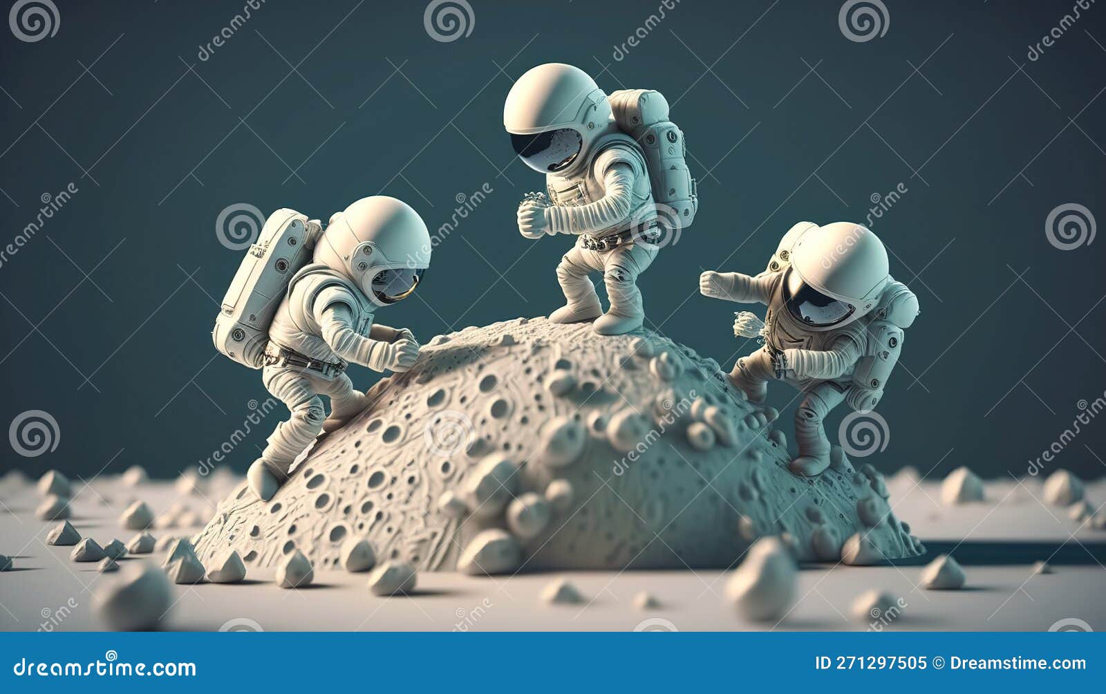 A Group of Three Astronauts Explores an Unknown Planet, Helping Each ...