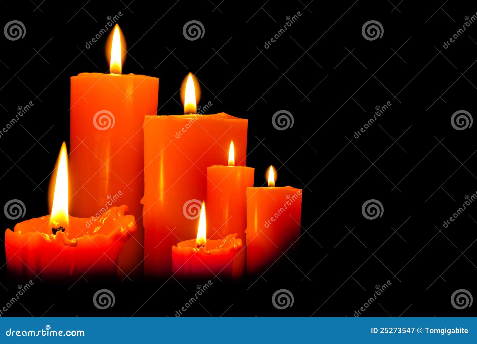 Group of Three Candles Lights Stock Image - Image of religion ...