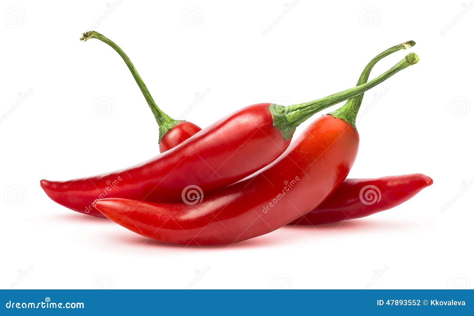 Group of Three Chili Peppers on White Background Stock Photo - Image of ...