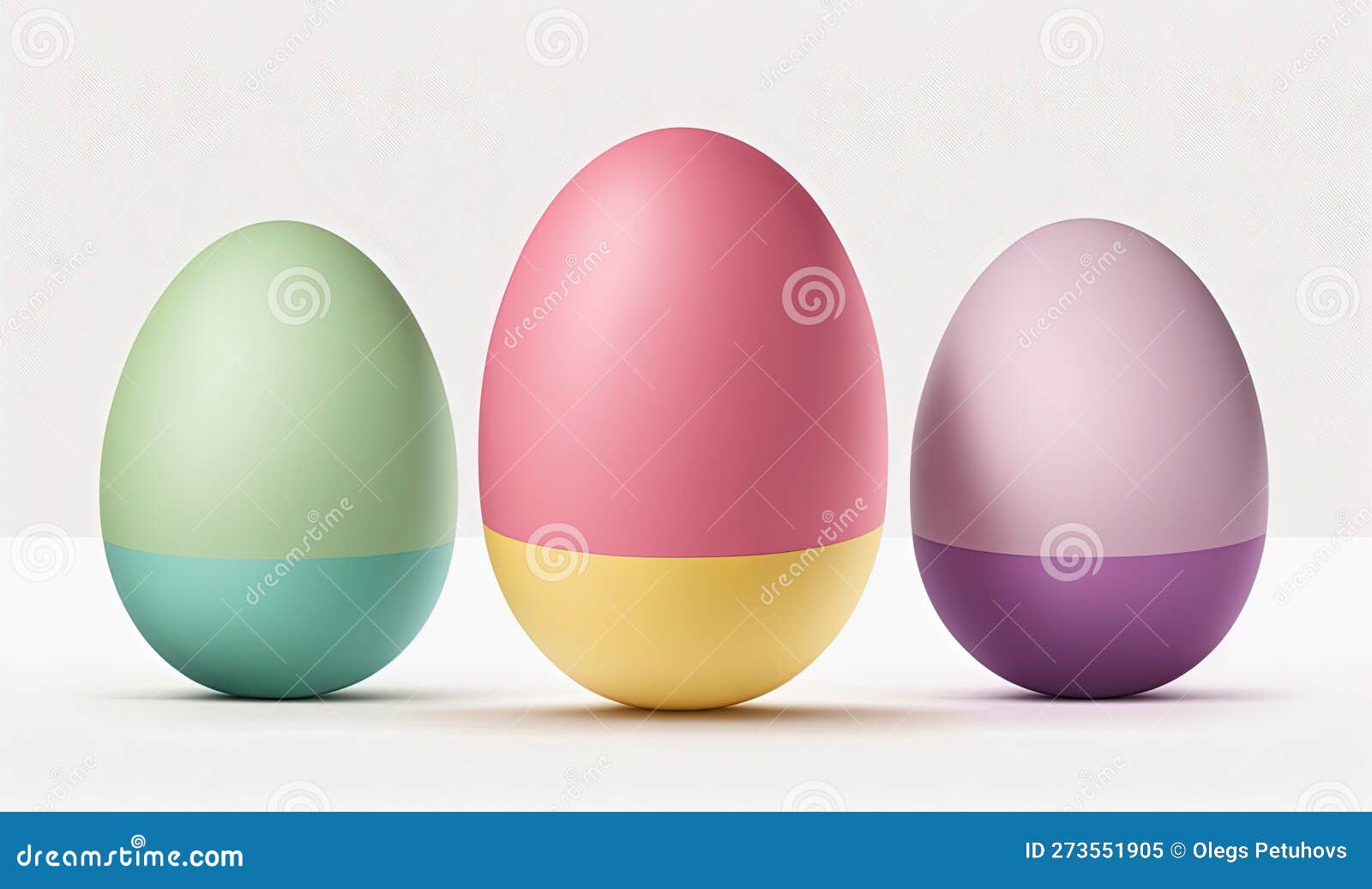 A Group of Three Eggs Sitting Next To Each Other on a White Surface ...