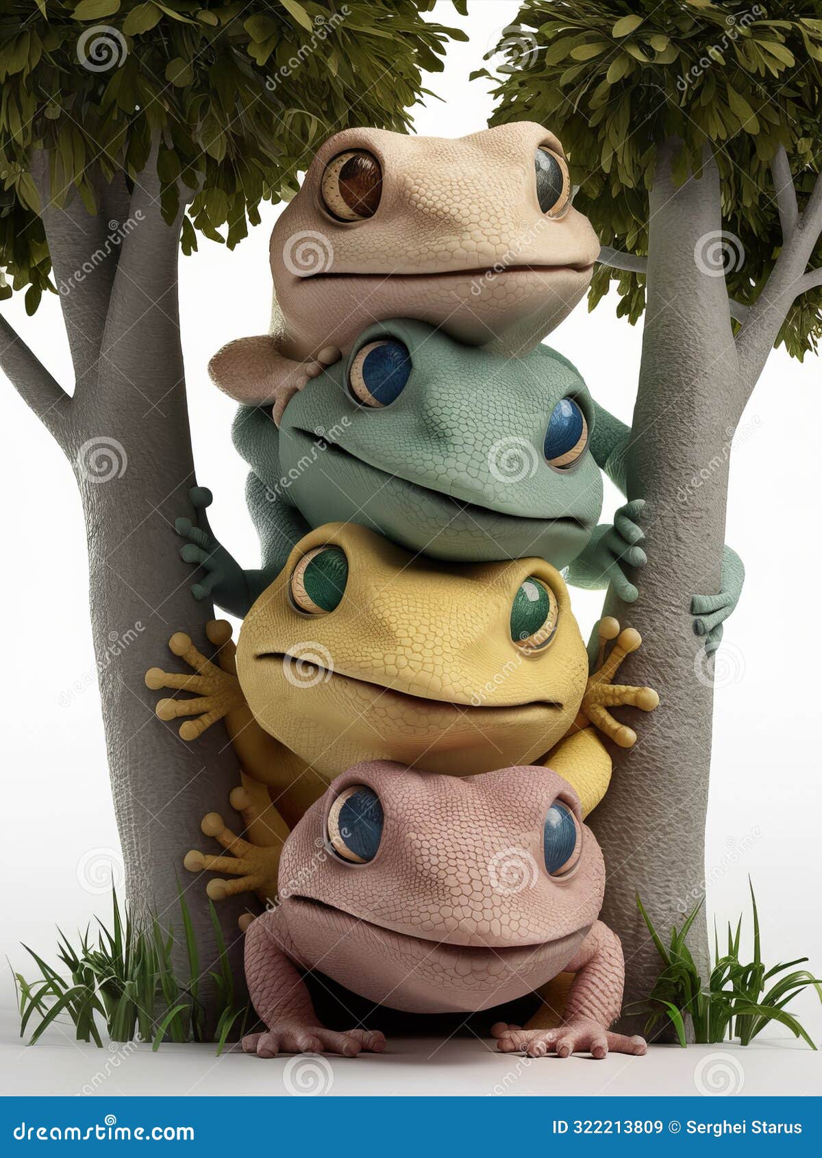 Three Frogs Mating On The Road Royalty-Free Stock Photography ...