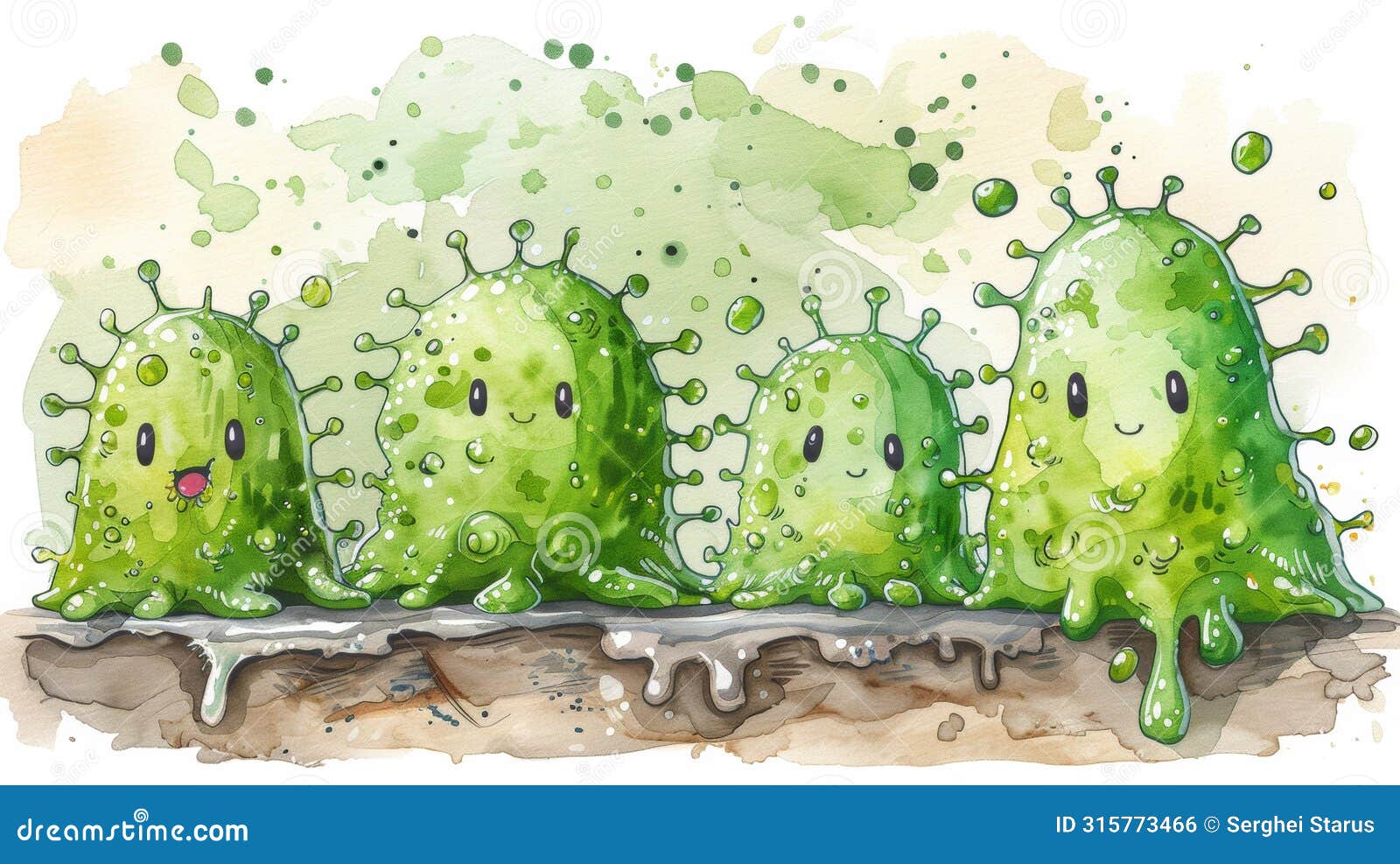 Cartoon Bacteria Engage In A Playful Battle With Antibodies In A ...