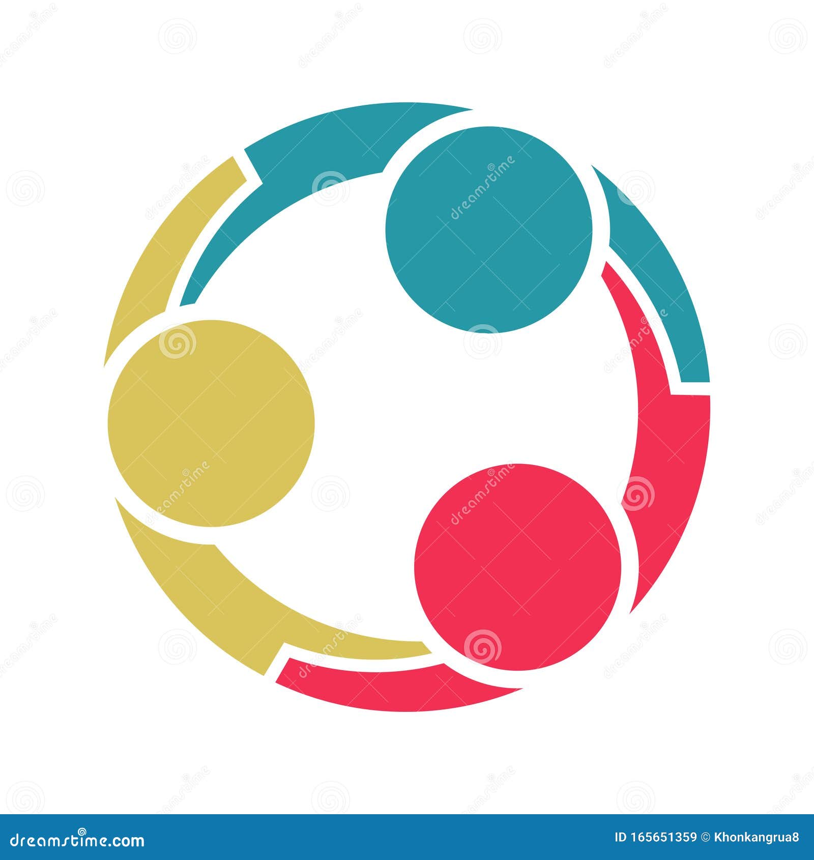 Group of Three People in a Circle.Teamwork Meeting in the Room Stock ...