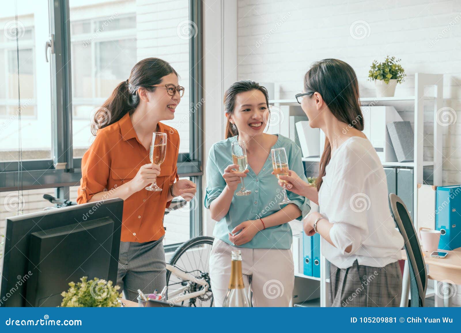Group of Three People Having the Conversation Stock Image - Image of ...
