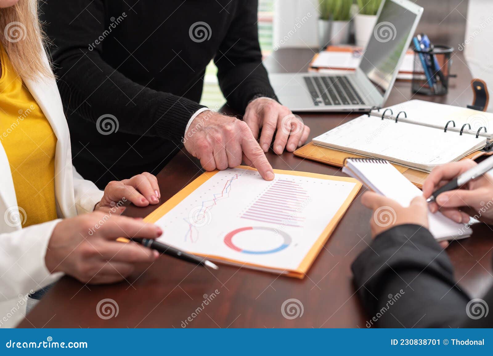 Group of Three People Working Together Stock Image - Image of ...