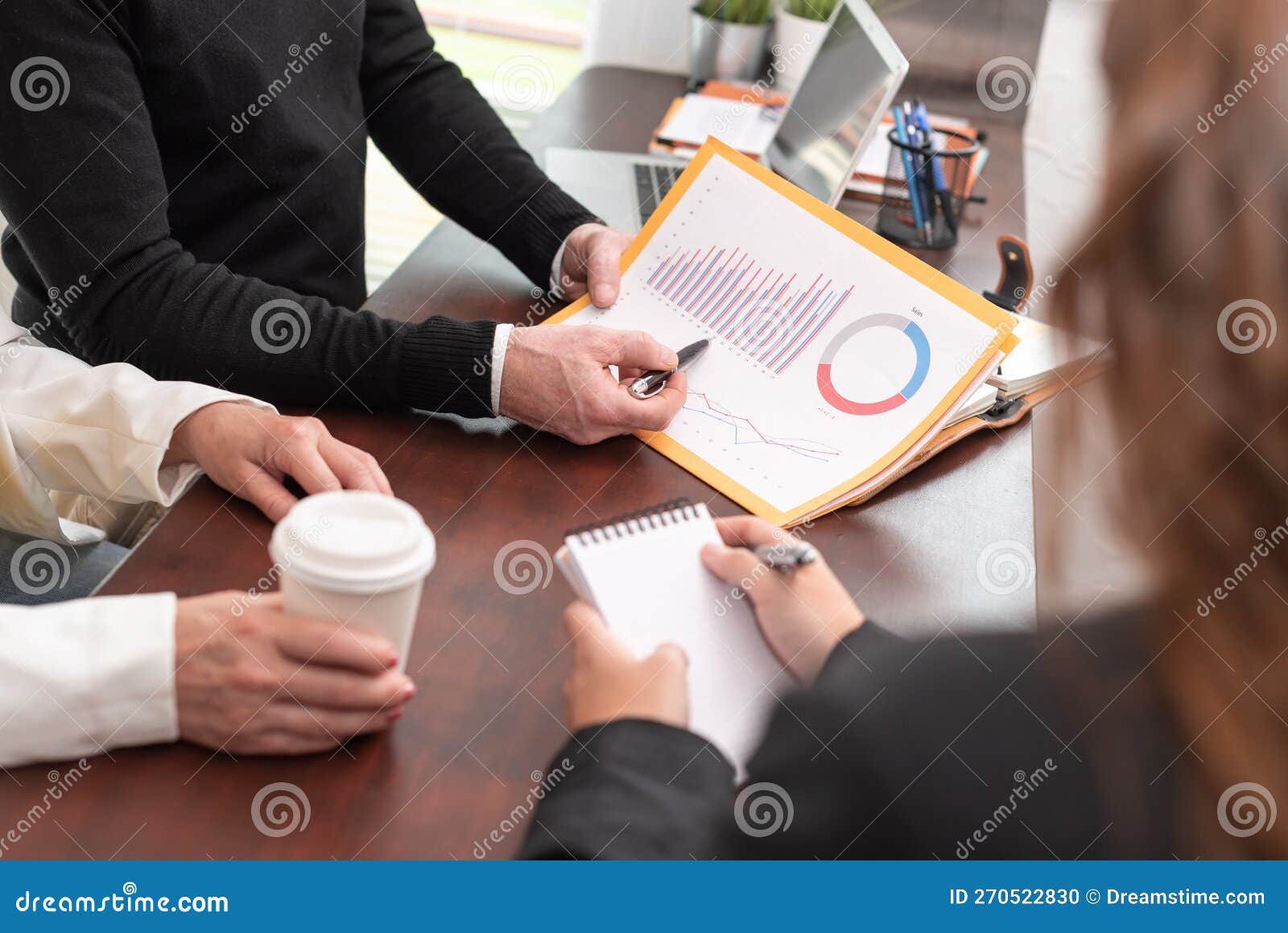 Group of Three People Working Together Stock Photo - Image of office ...
