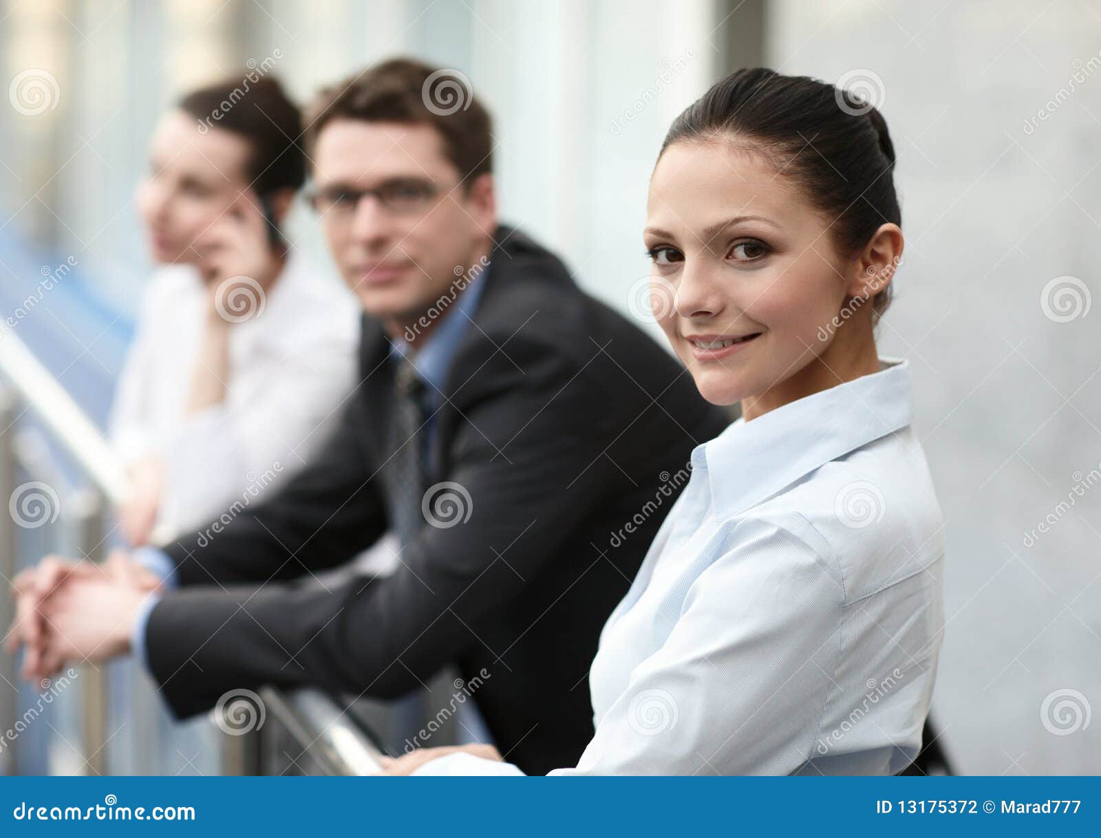 Group of Three Persons Talking Office Stock Photo - Image of laptop ...