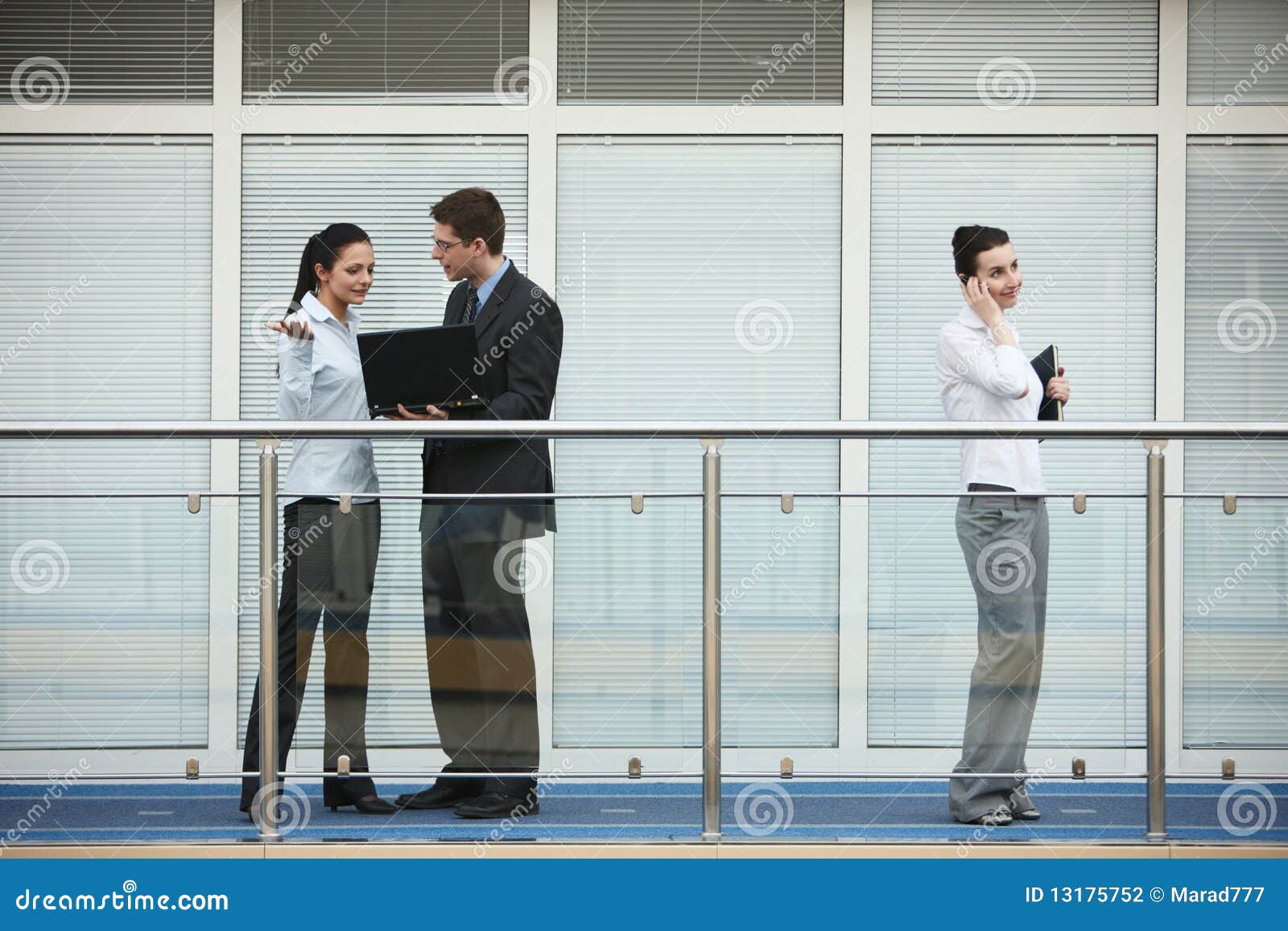 Group of Three Persons Talking Office Stock Photo - Image of confident ...