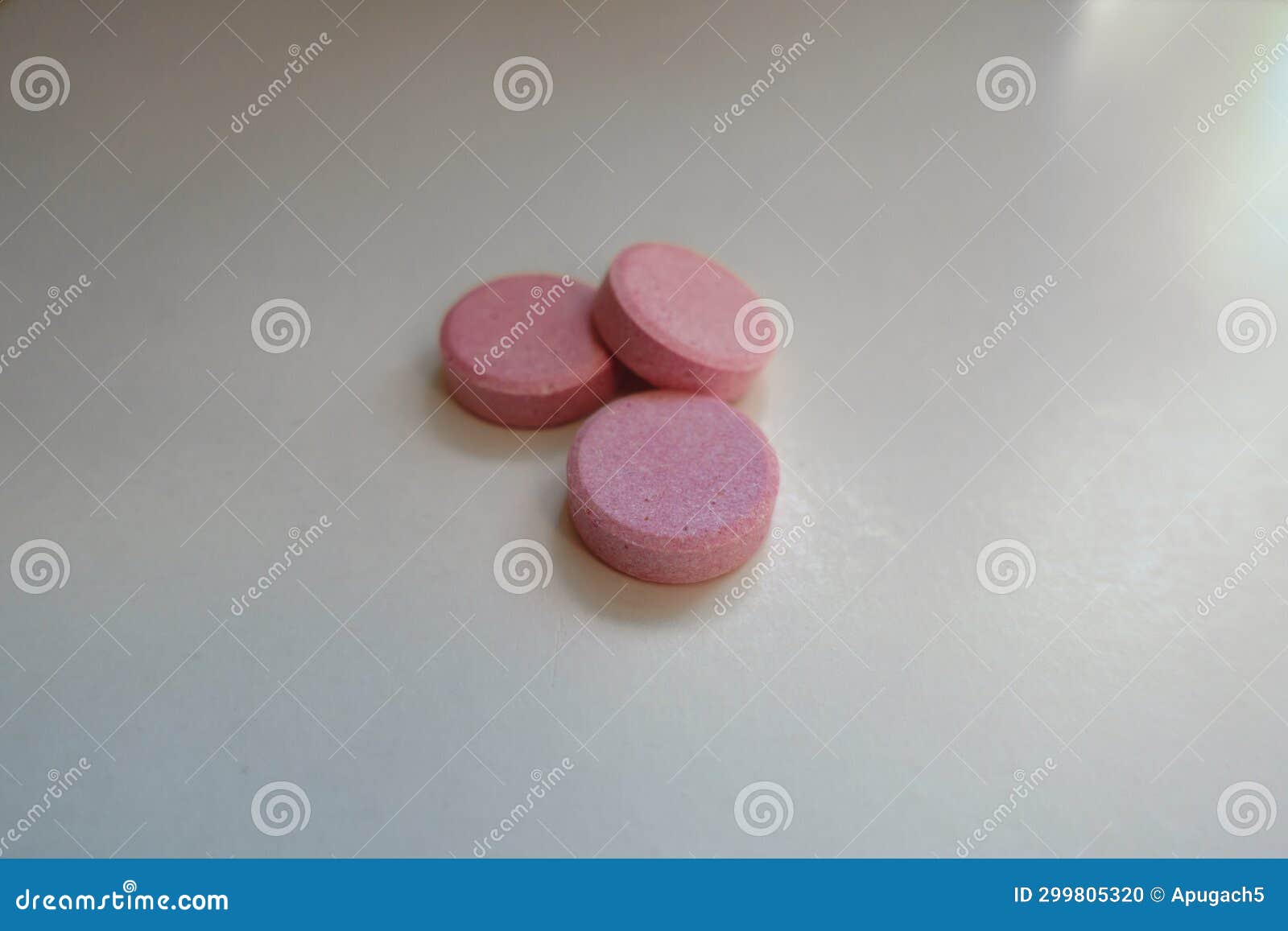 Group of Three Pink Oral Probiotic Tablets Stock Photo - Image of ...