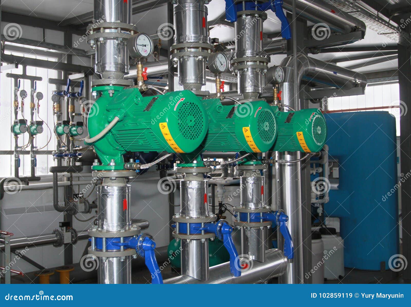Group of three pumps stock image. Image of pumps, house - 102859119