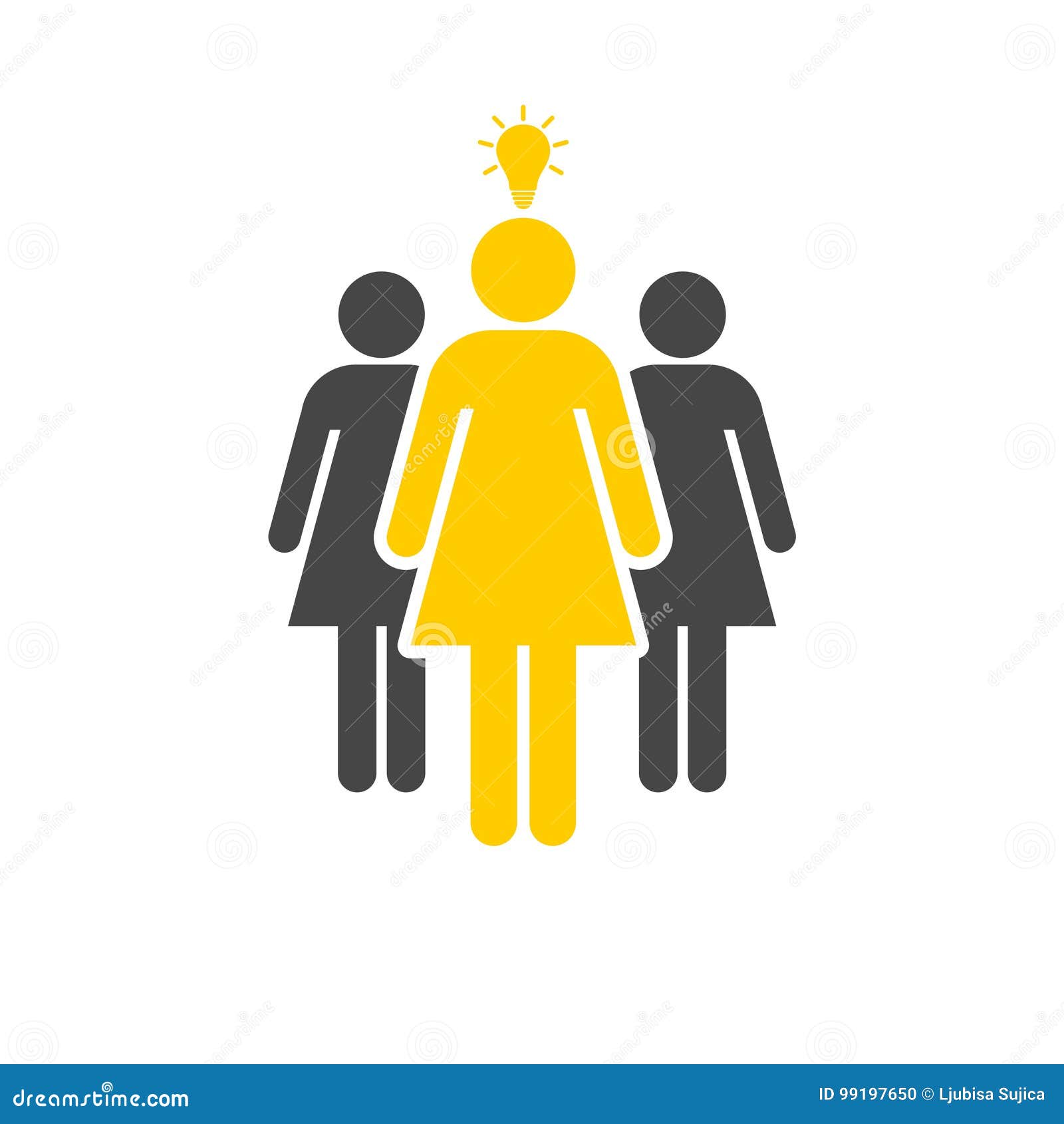 Group of three women icon stock illustration. Illustration of share ...