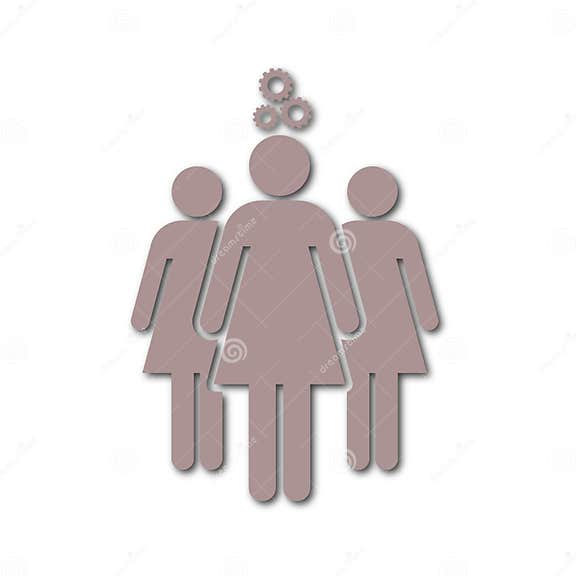 Group of three women icon stock vector. Illustration of concept - 102578404