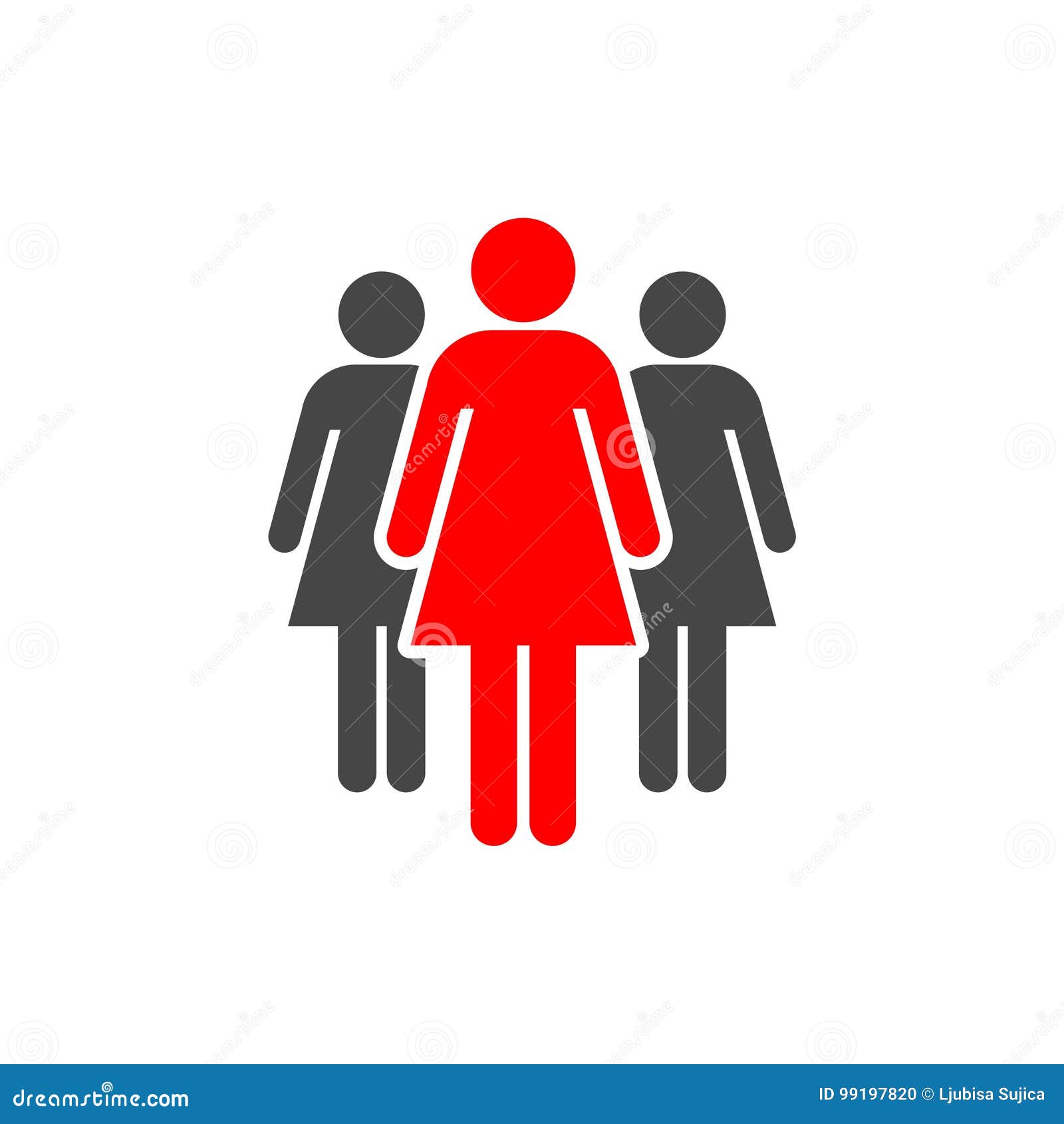 Group of three women icon stock vector. Illustration of friendship ...