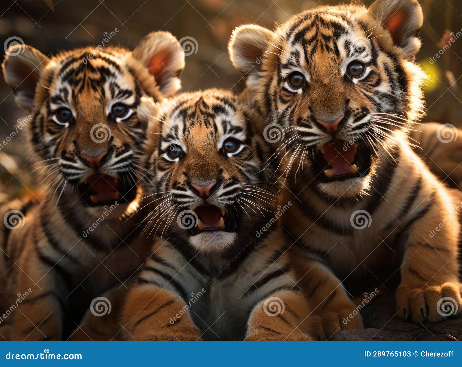 A group of tiger cubs stock image. Image of isolated - 289765103