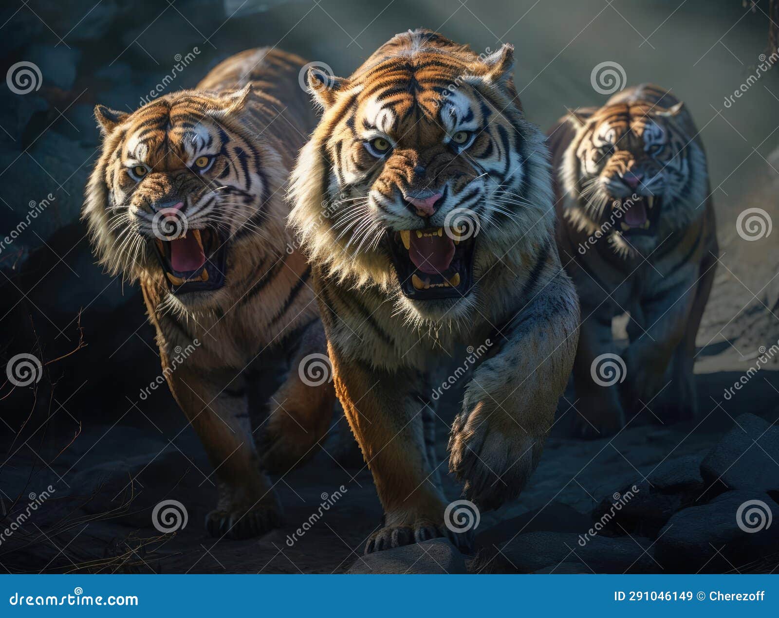 A Group of Tigers with Fangs Stock Image - Image of team, park: 291046149