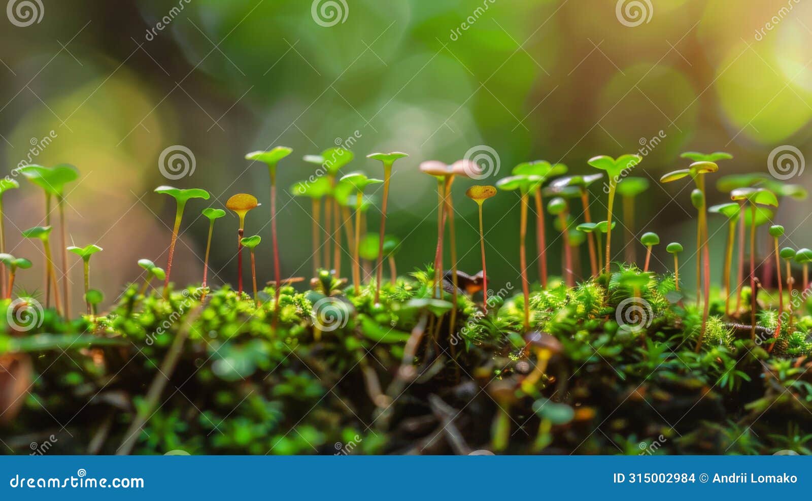 Group of Tiny Green Plants Sprouting Out of Soil Stock Photo - Image of ...