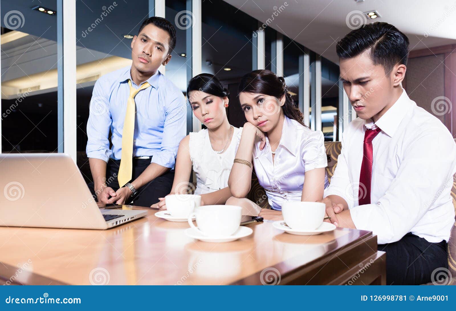 Tired Business People in Office Stock Image - Image of professional ...