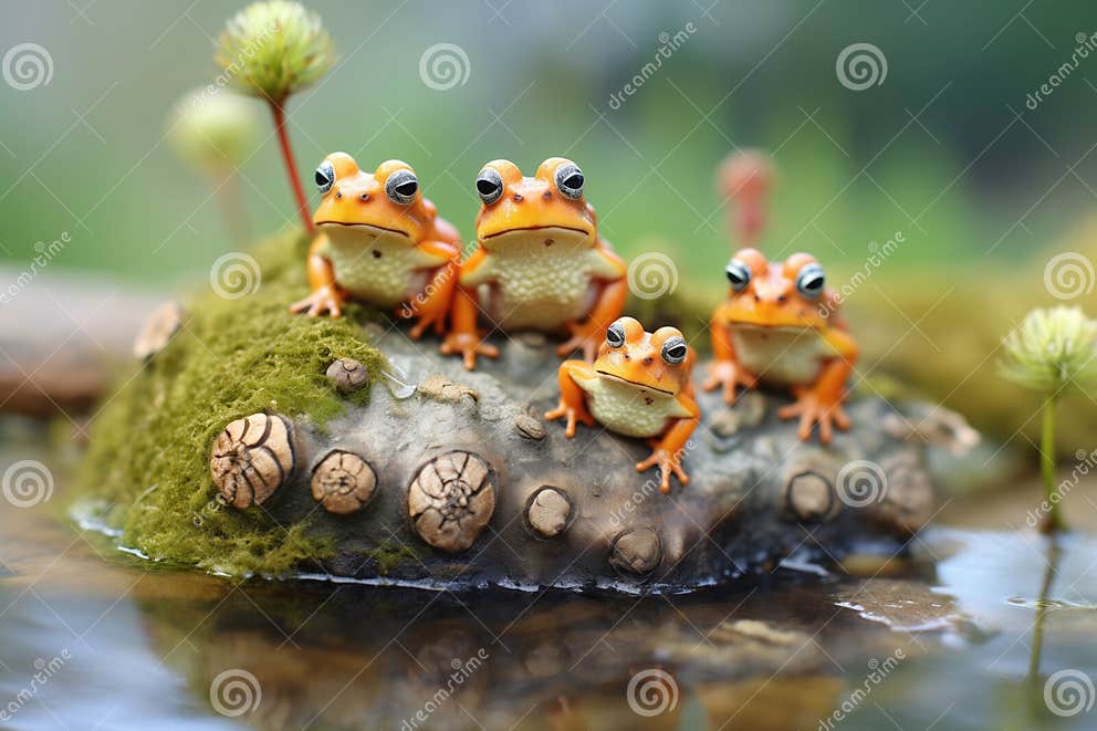 Group of Toads by a Garden Pond Stock Photo - Image of wildlife, wild ...