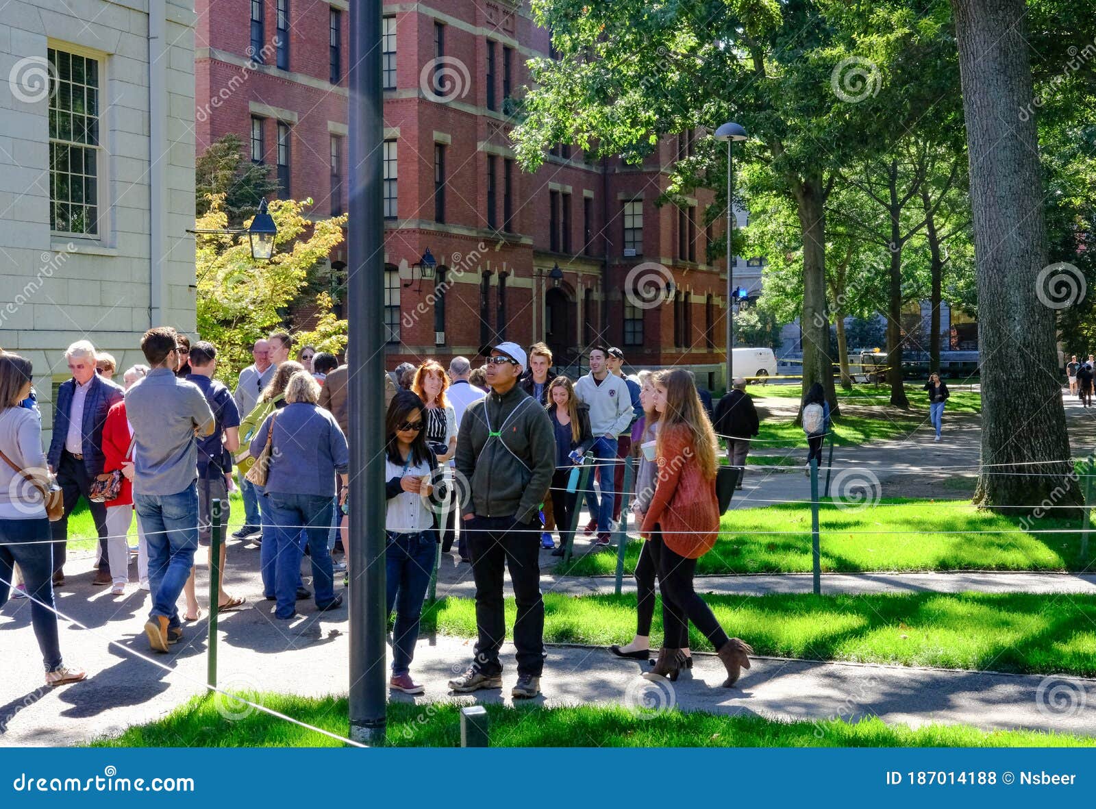 Group of Tourists Seen with There Guide Seen on the Main University ...