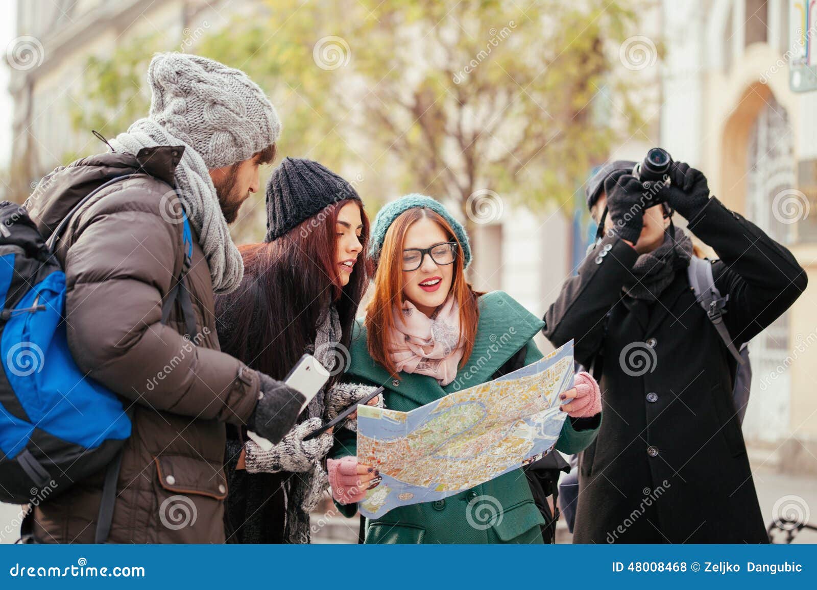 Group of Tourists Sightseeing City Stock Photo - Image of journey ...