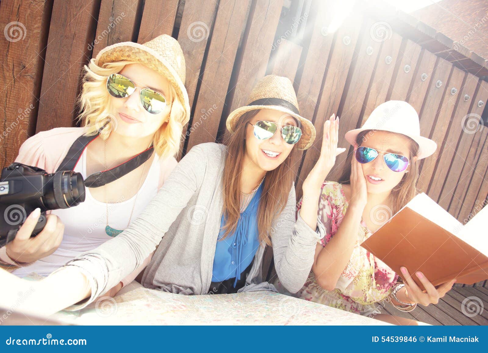 Group of Tourists Using Map in the City Stock Photo - Image of ...