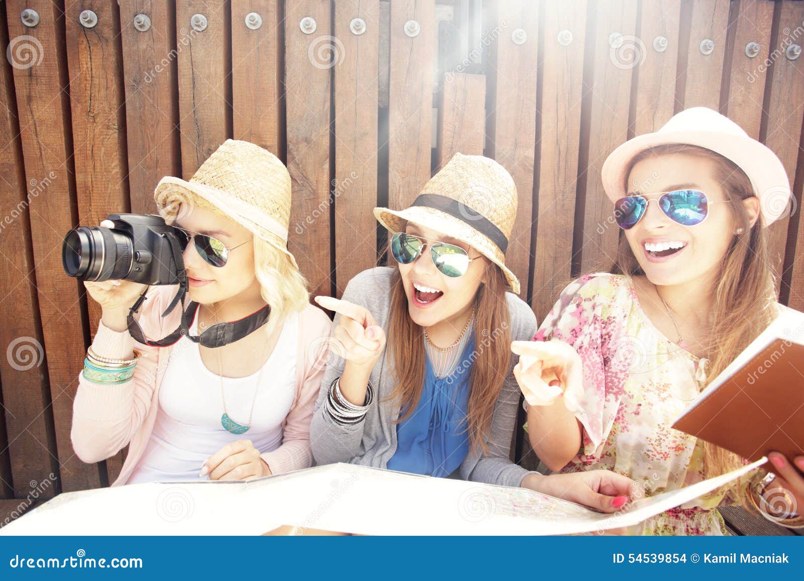 Group Of Tourists Using Map In The City Stock Photo | CartoonDealer.com ...