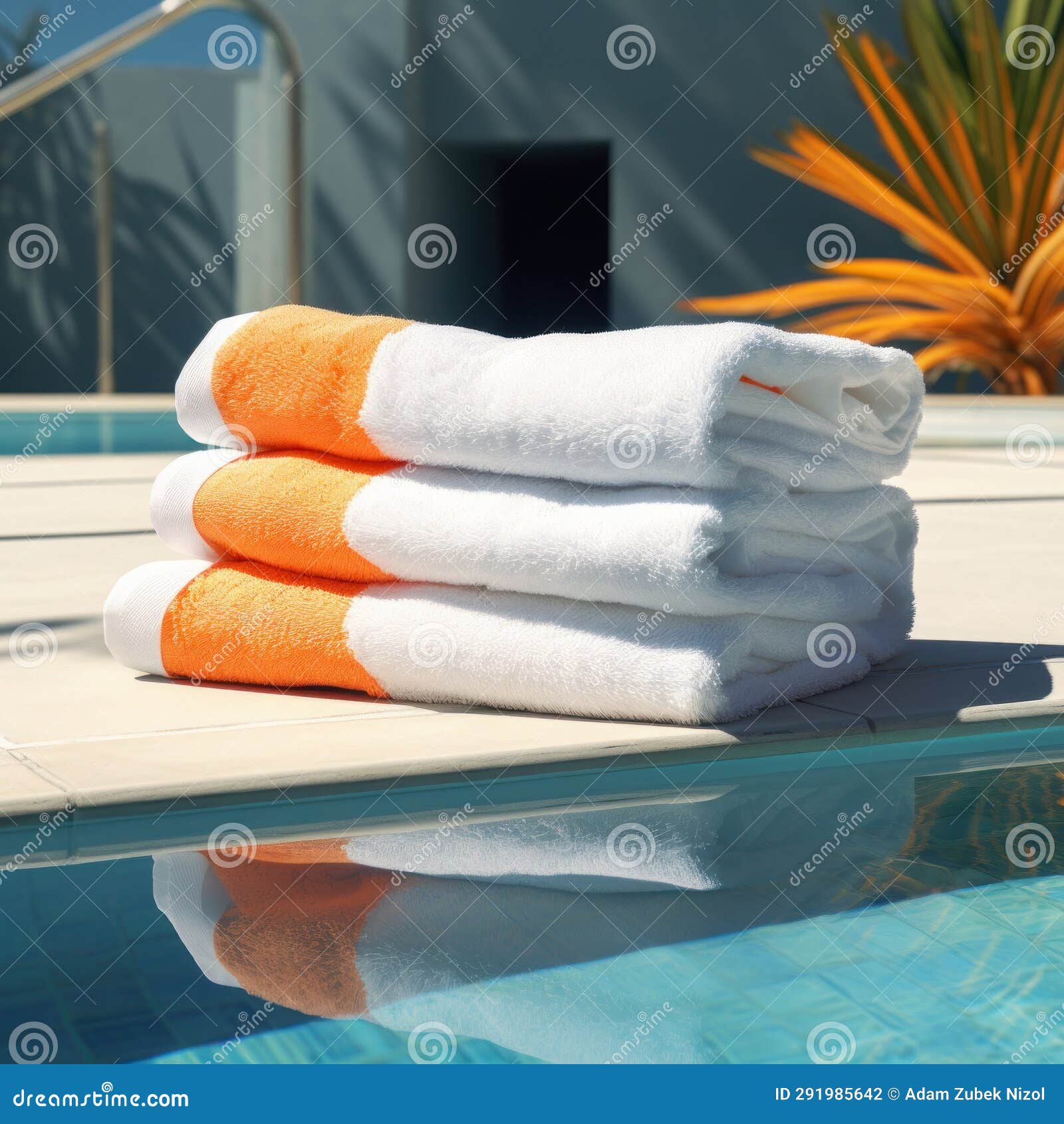 A Group of Towels on a Table Stock Illustration - Illustration of ...
