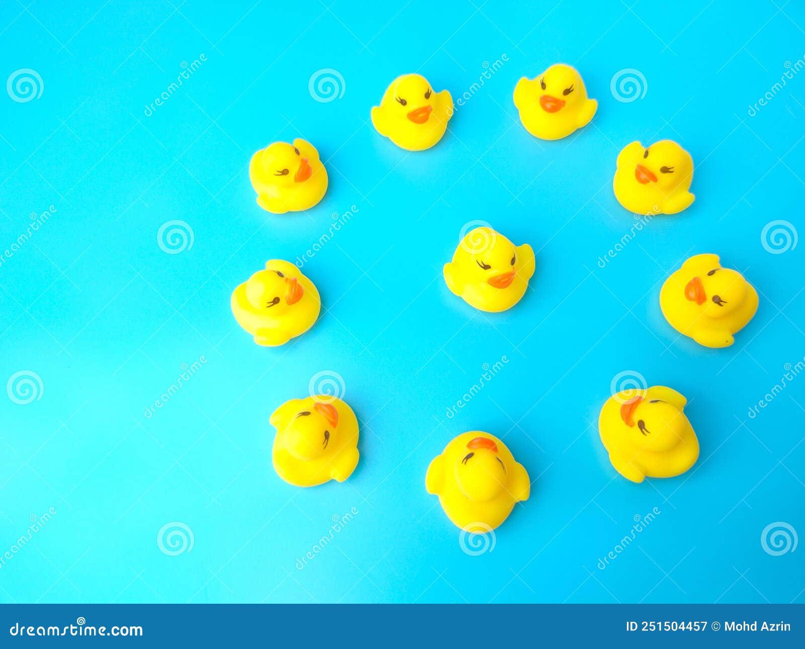 Group of Toy Ducks with Leadder Stock Image - Image of communication ...